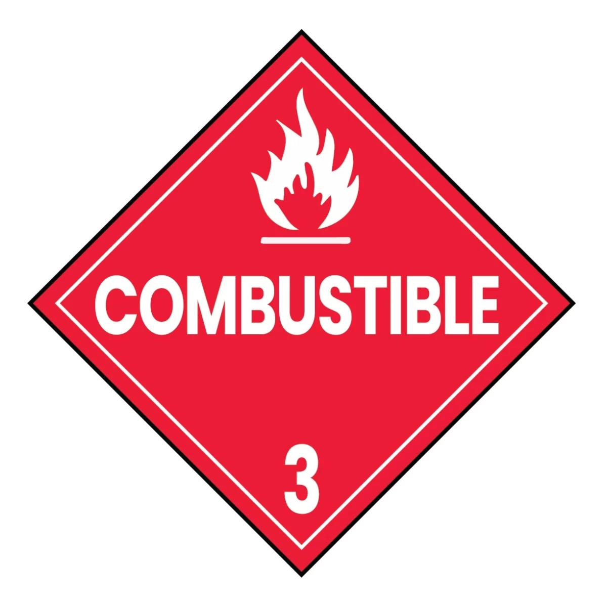 Class 3 Combustible Liquid Hazmat Placard Decal or Magnetic Sign ...