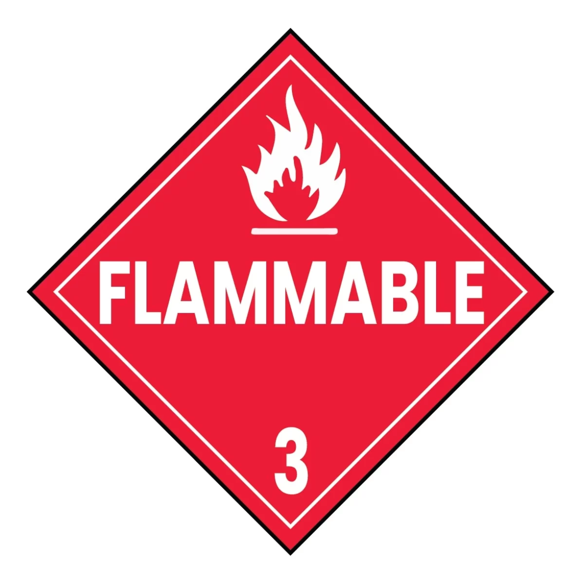 Class 3 Flammable Liquid Hazmat Placard Decal or Magnetic Sign Placard ...