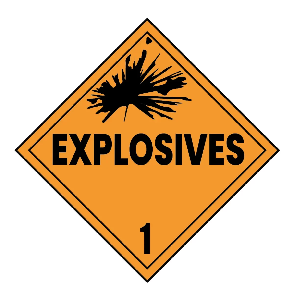 Class 1.1a - 1.3l Explosives Hazmat Placard Decal Or Magnetic Sign ...