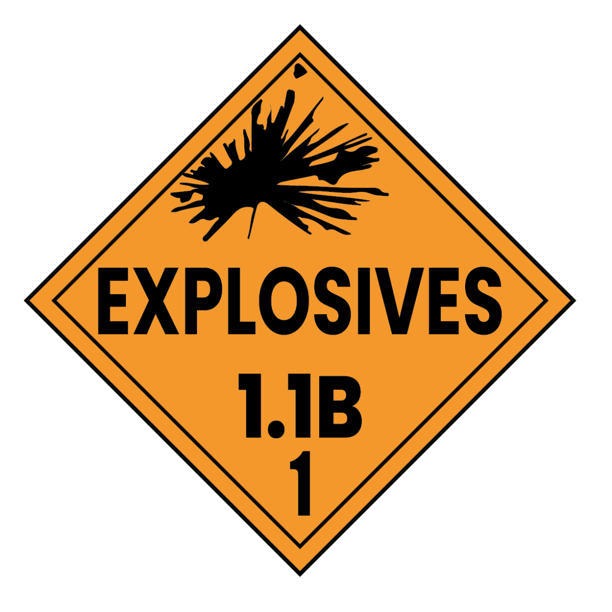 Class 1.1b Explosives Hazmat Placard Decal Or Magnetic Sign Placard ...