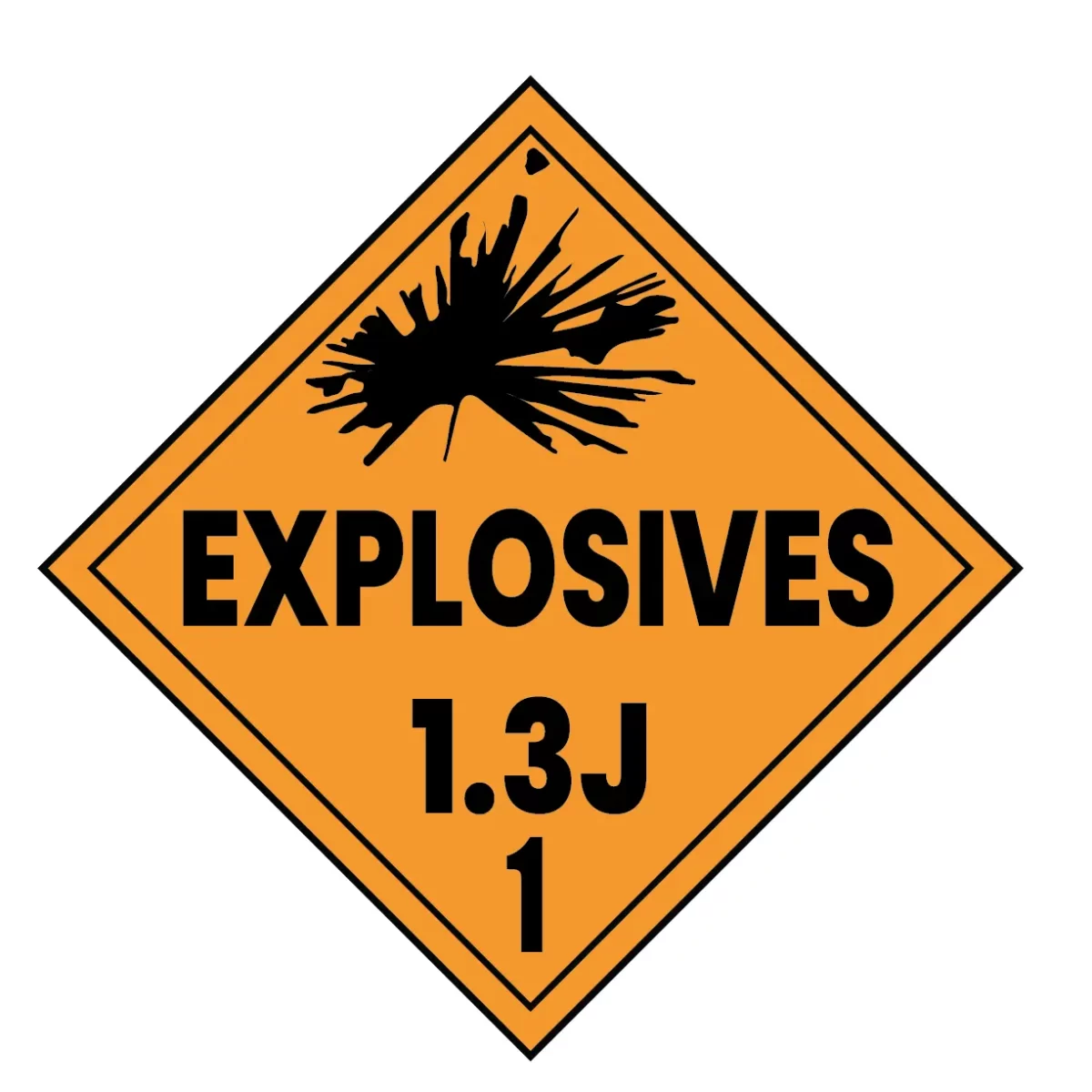 Class 1.3j Explosives Hazmat Placard Decal Or Magnetic Sign Placard ...