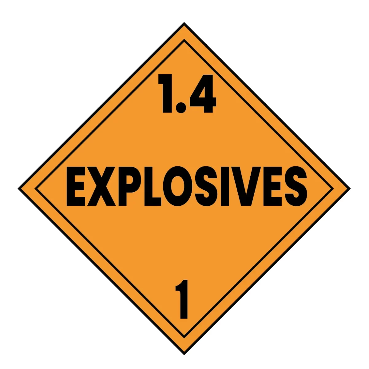 Class 1.4 Explosives Hazmat Placard Decal Or Magnetic Sign Placard ...