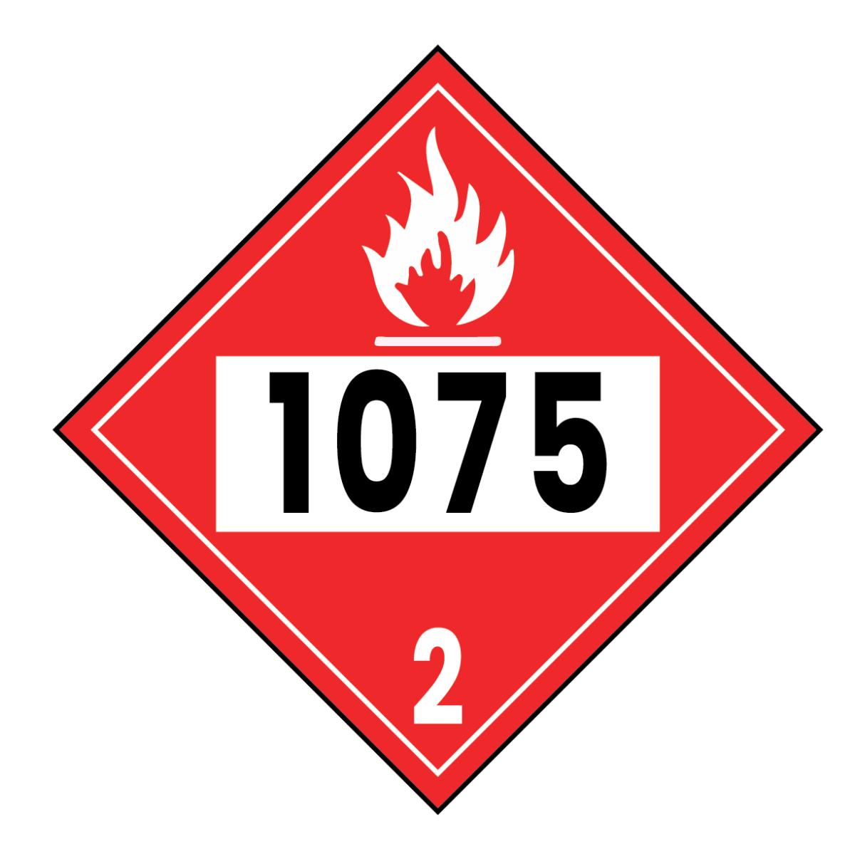 Flammable 1202 Red Hazmat Placard Decal Or Magnetic Sign Placard ...