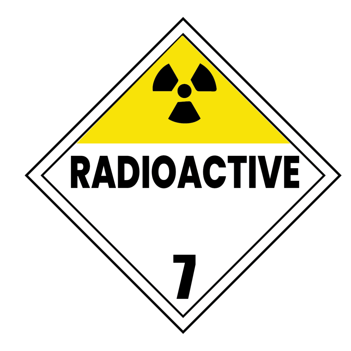 Class 7 Radioactive Placard Decal Or Magnetic Sign Placard - USDOT ...