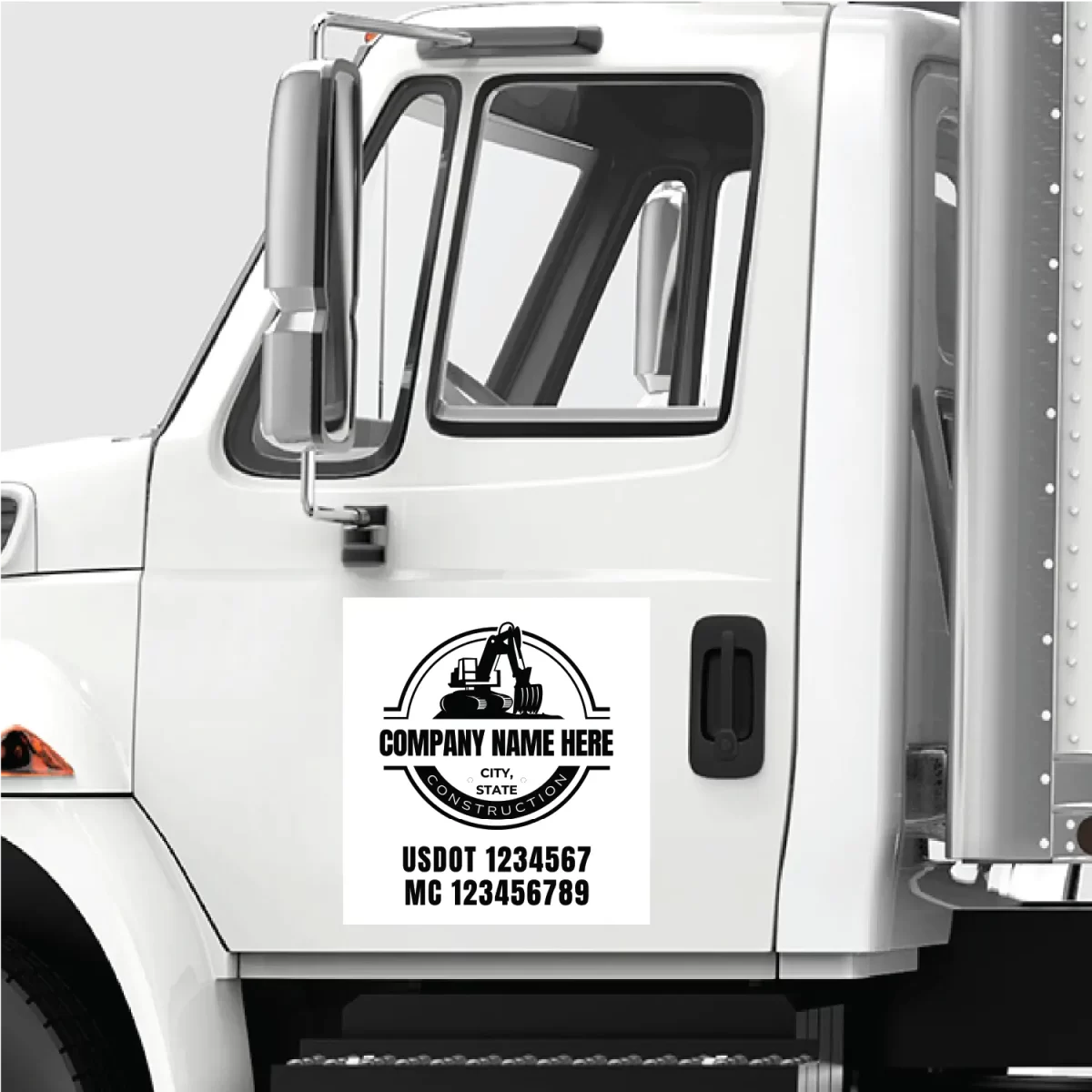 Pair of 2 Custom Truck Logo Decals | Vinyl Sticker | Plain Sticker
